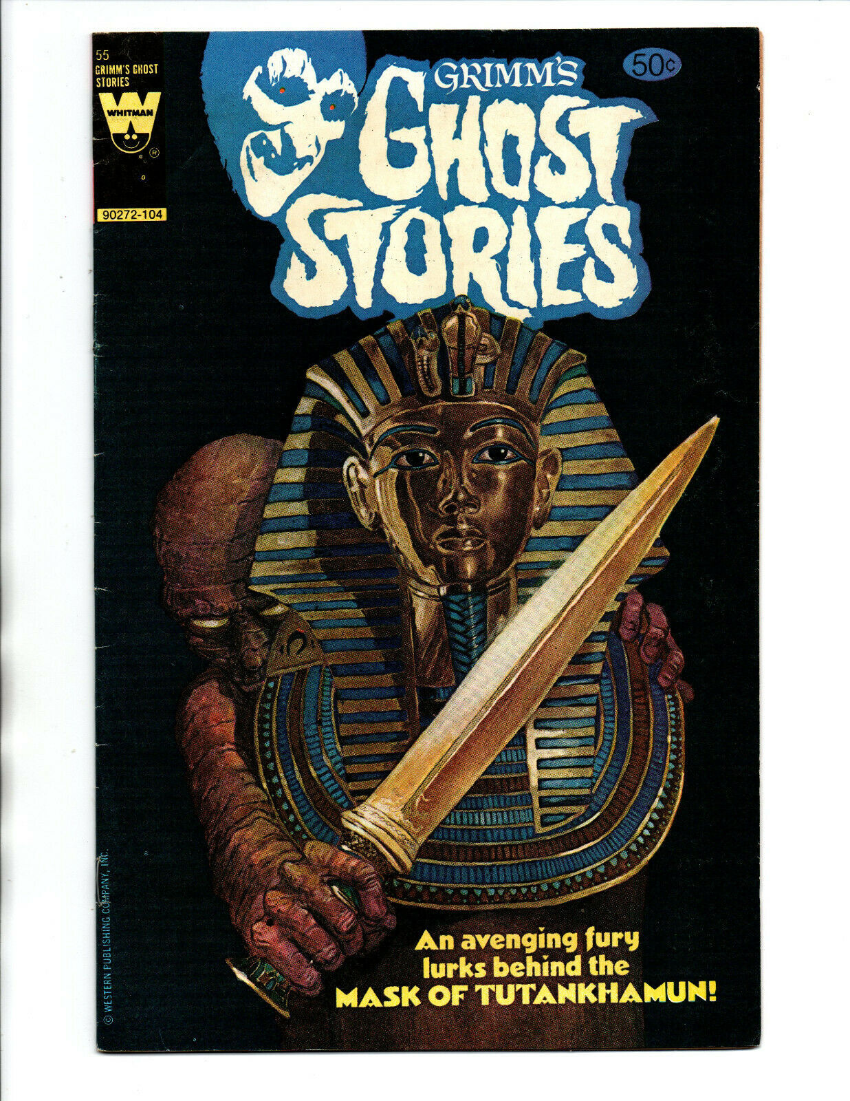 Grimm's Ghost Stories #55 - Mask of Tutankhamun - Horror - Whitman ...
