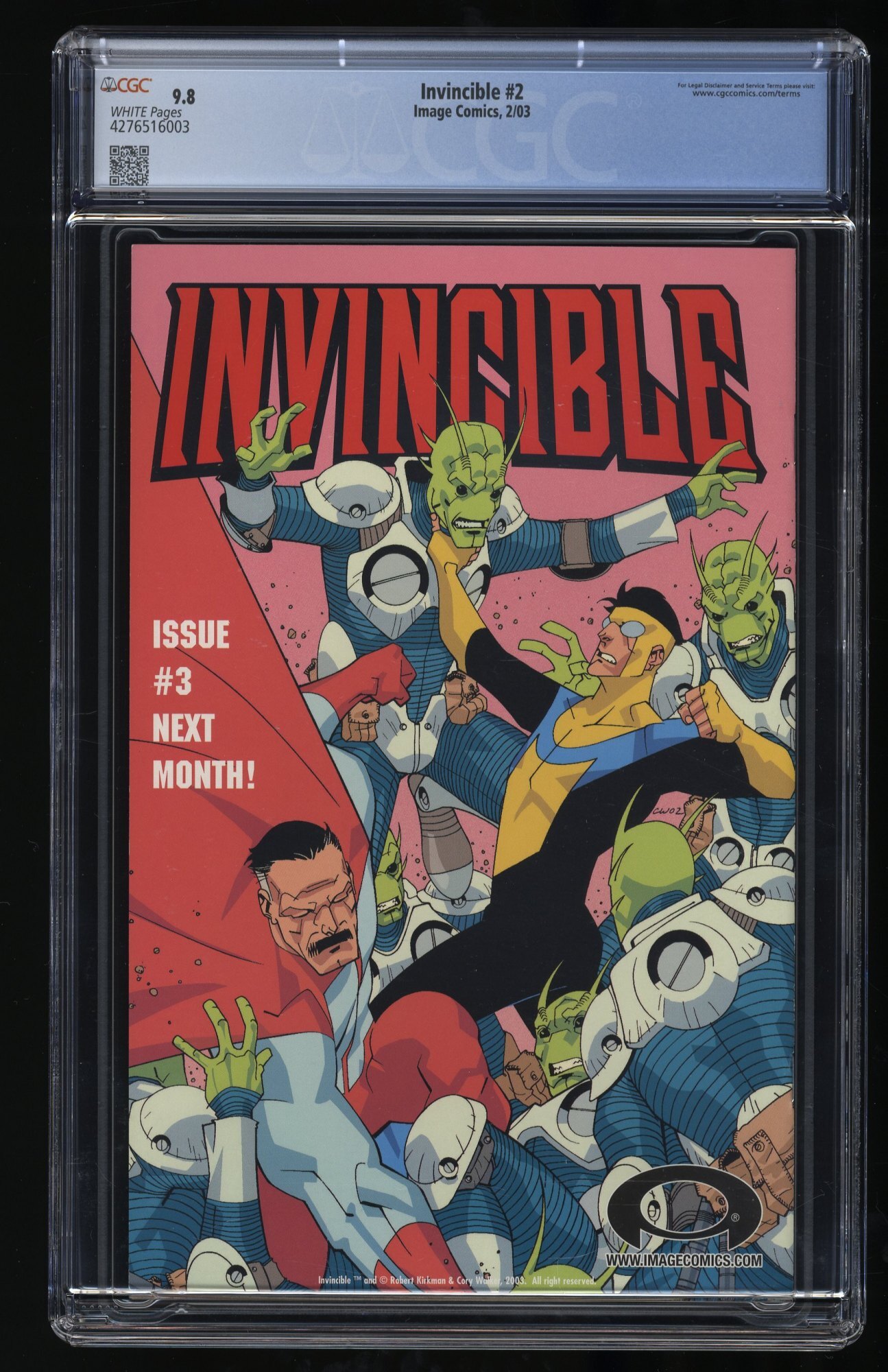 Invincible #2 CGC NM/M 9.8 1st Robot Rex Plode, Atom Eve and Dupli-Kate ...