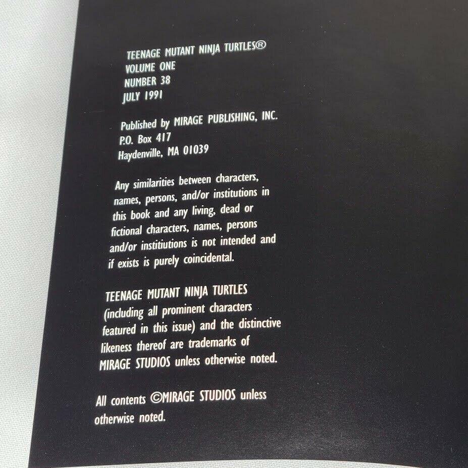 Teenage Mutant Ninja Turtles 38 Mirage 1991 FN+ 6.5 TMNT Original ...