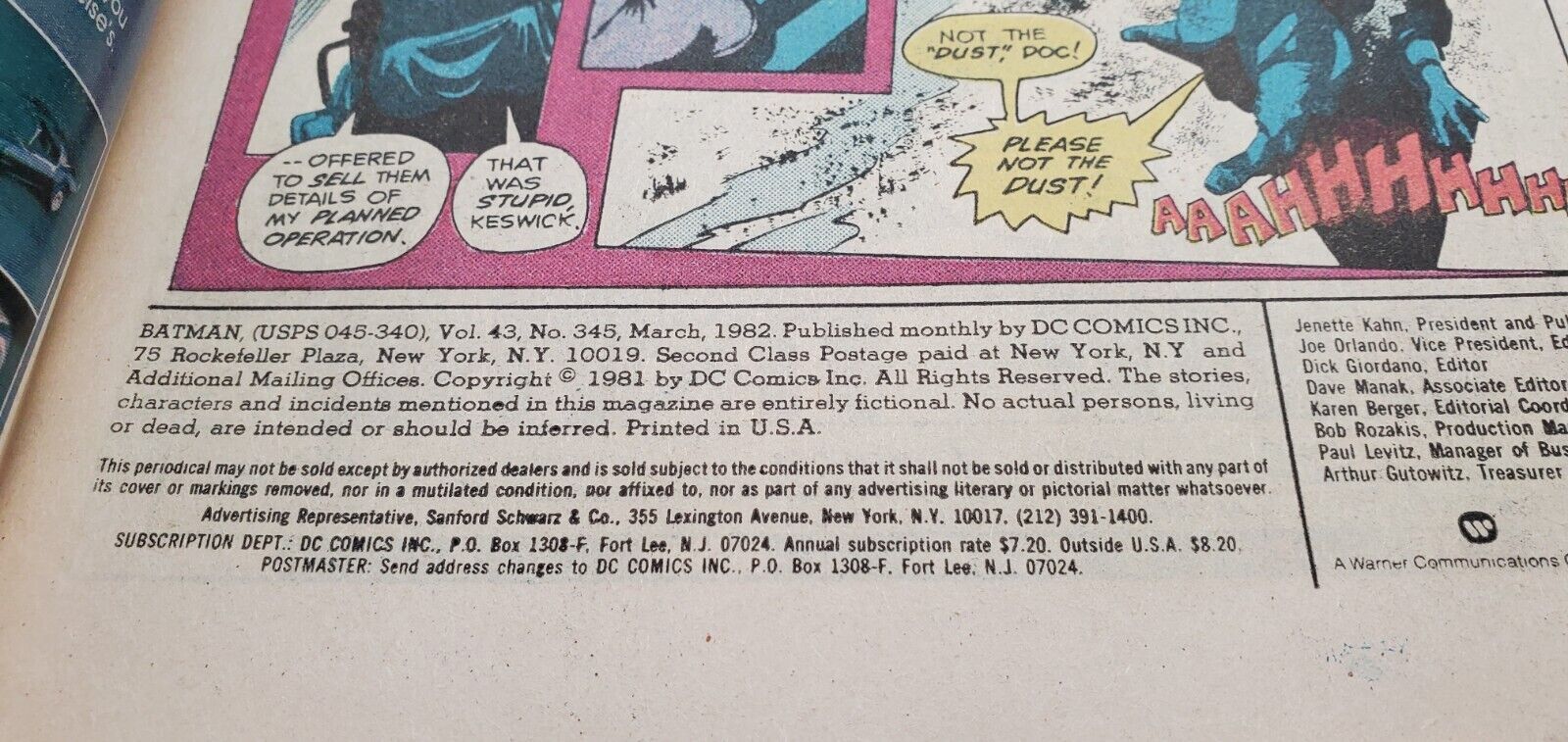 Batman #345 (1982) Dr. Death Newsstand Variant NM | Comic Books ...