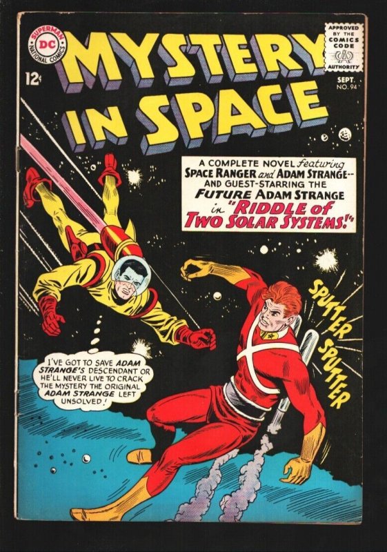 Mystery in Space #94 1964-DC-Space Ranger and Adam Strange team-up ...