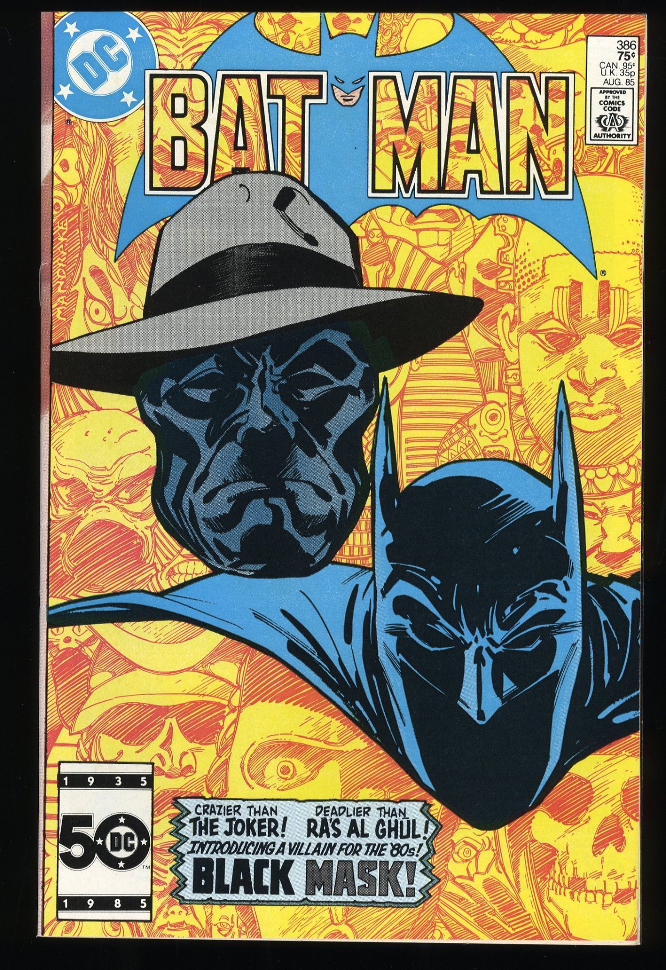 Batman #386 VF+ 8.5 1st Black Mask! Tom Mandrake Cover Art! Rare ...