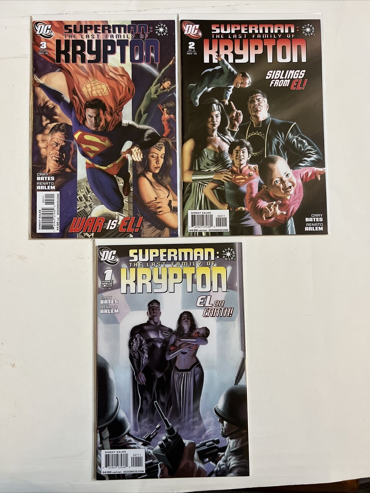 Superman The Last Family of Krypton Mini Series Complete Set #1-3 DC ...