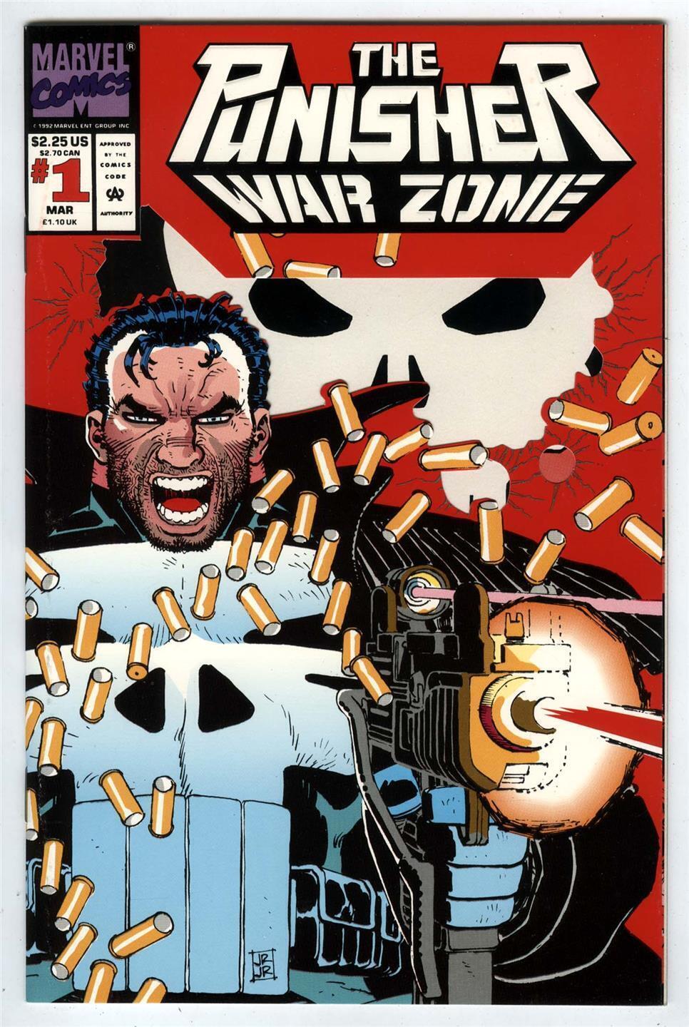 Punisher War Zone #1 Die-Cut Wraparound ROMITA JR Cover 1992 Marvel ...