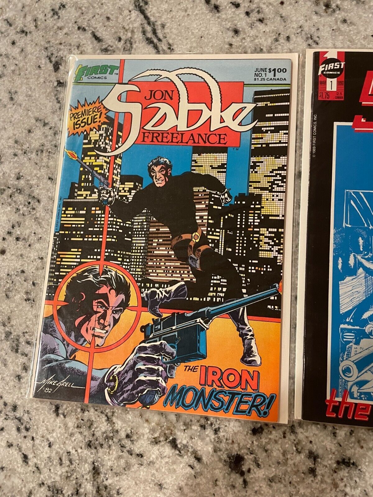 Lot Of 2 Jon Sable First Comics Comic Books # 1 Freelance + # 1 NM M ...