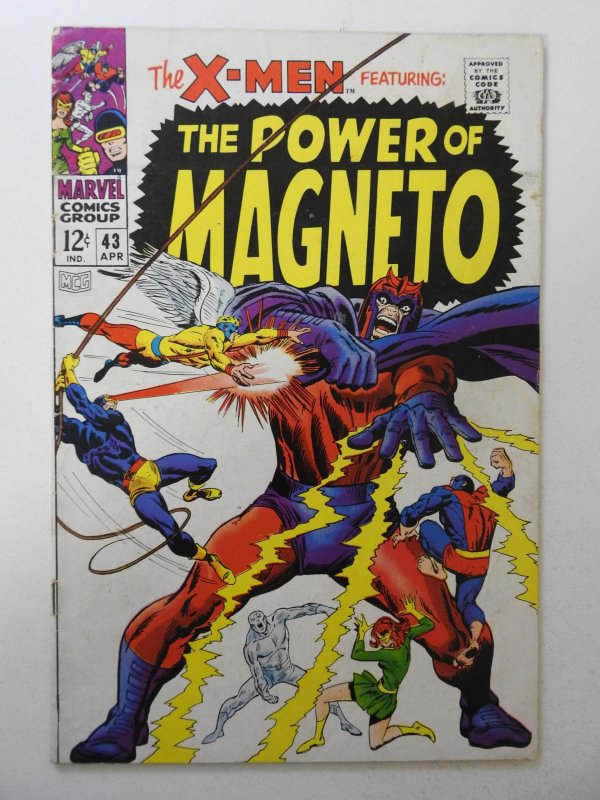 The X-Men #43 (1968) VG Condition centerfold detached bottom staple ...