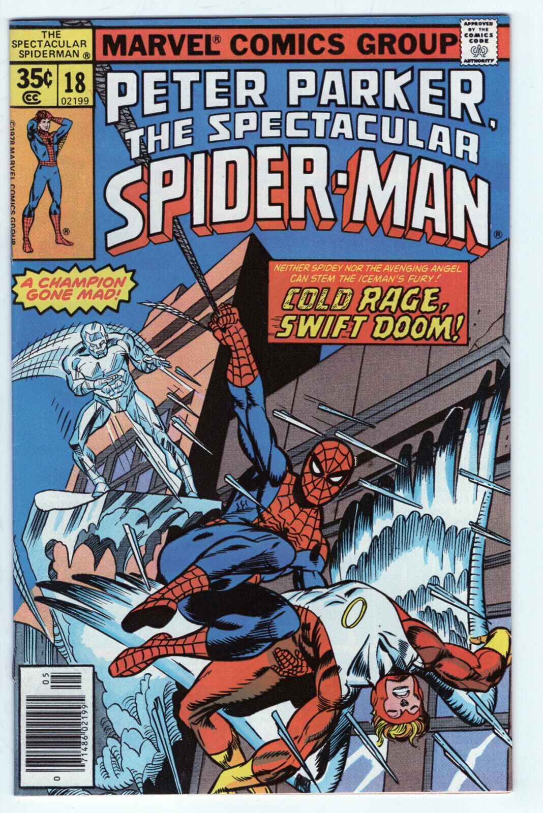 SPECTACULAR SPIDER-MAN #18 - 5.0 - WP - Angel - Iceman | Comic Books ...