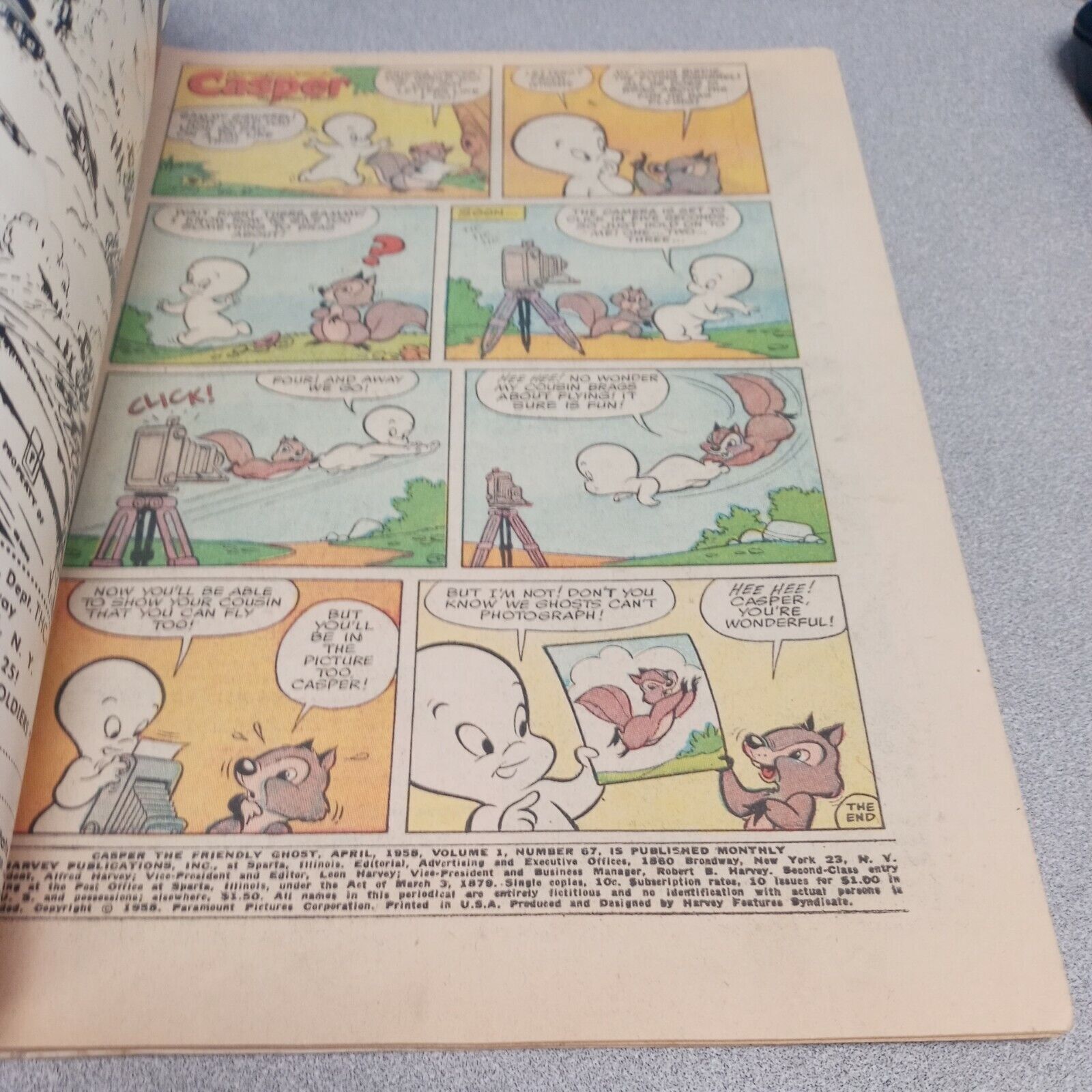CASPER THE FRIENDLY GHOST #67 HARVEY COMICS APRIL 1958 silver age ...