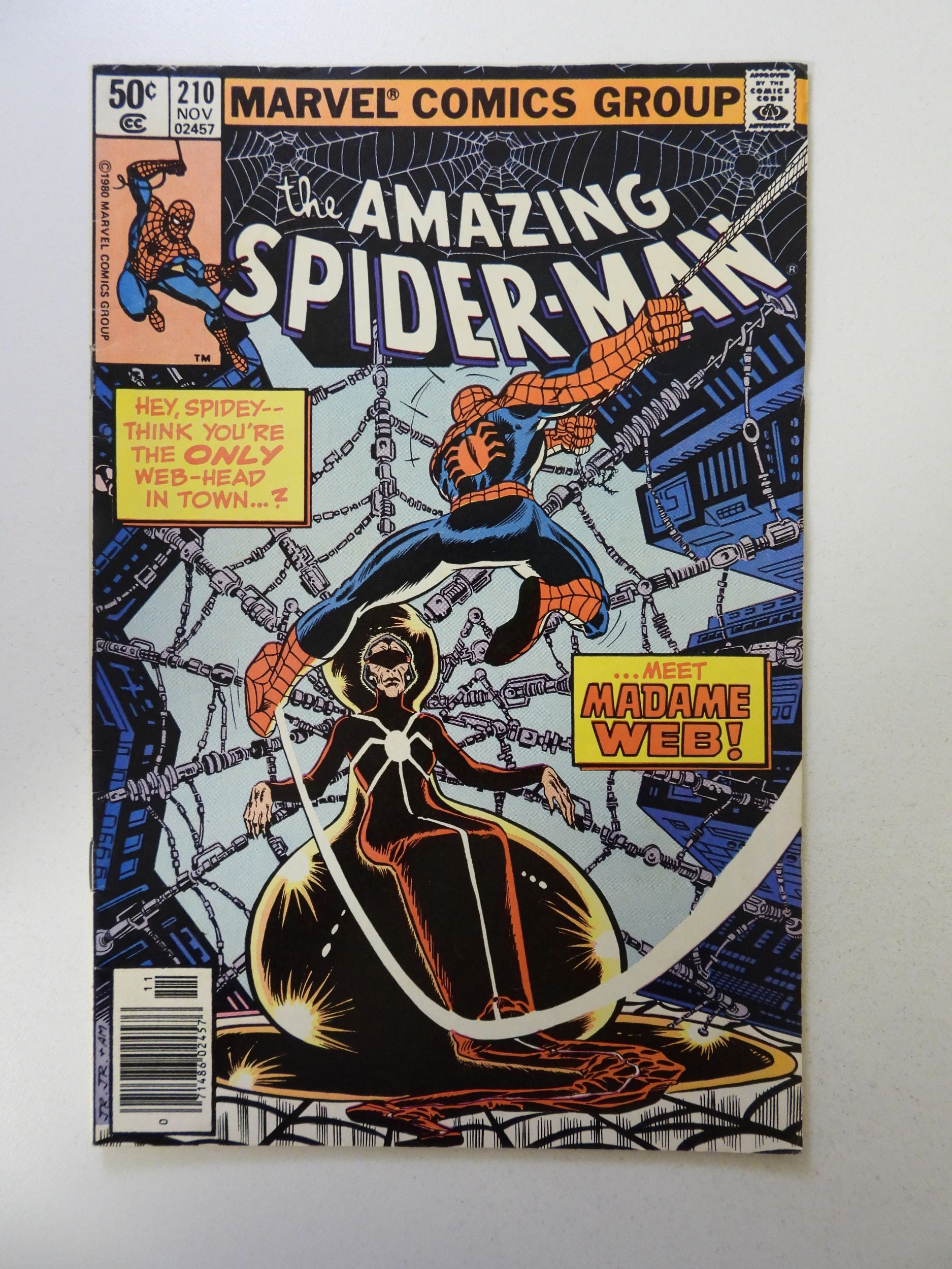 The Amazing Spider-Man #210 (1980) 1st appearance of Madame Web FN+ ...