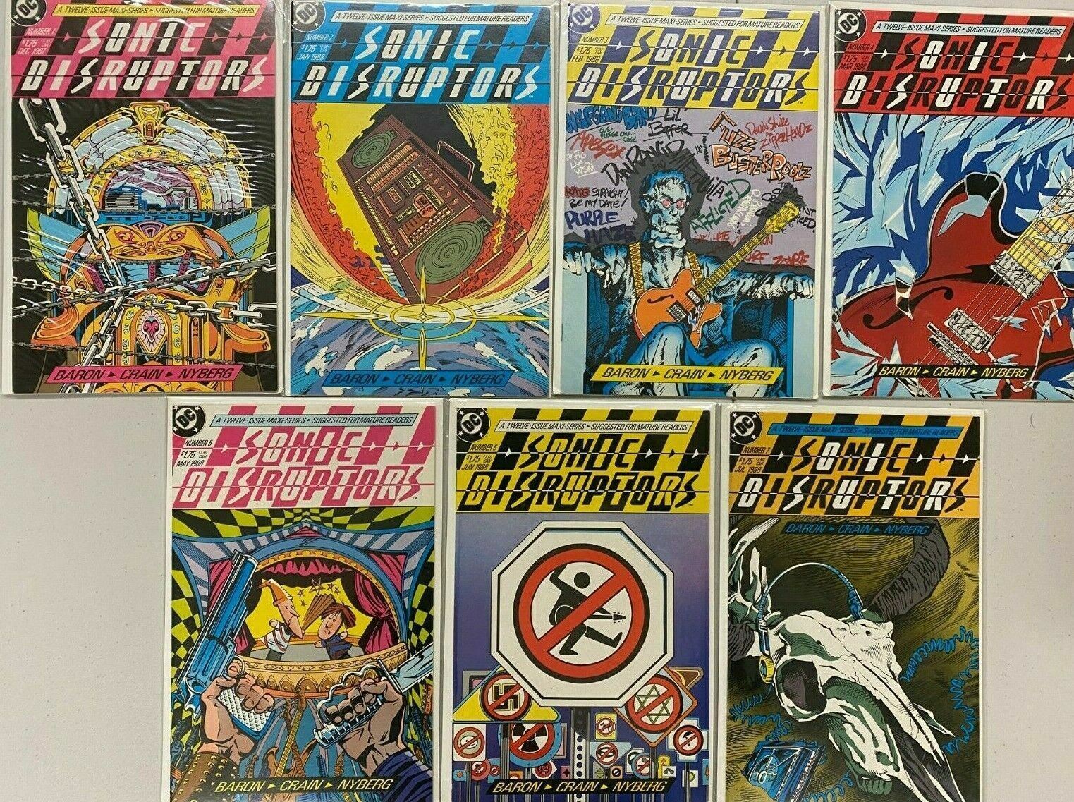 Sonic disruptors set:#1-7 8.5 VF+ (1987-88) | Comic Books - Copper Age ...