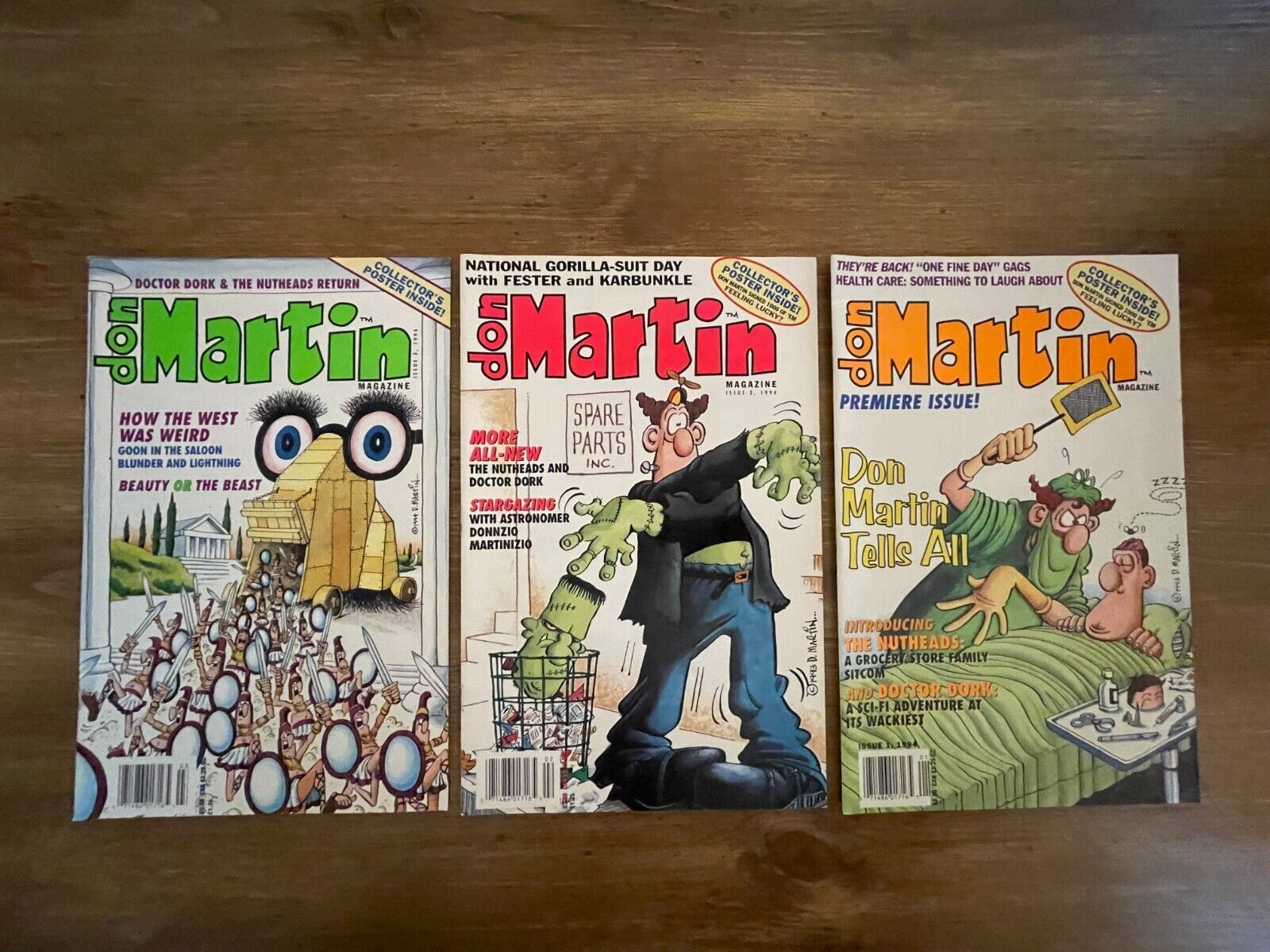 Lot Of 3 Don Martin Magazine Comic Books # 1 2 3 1993 Doctor Dork MAD ...
