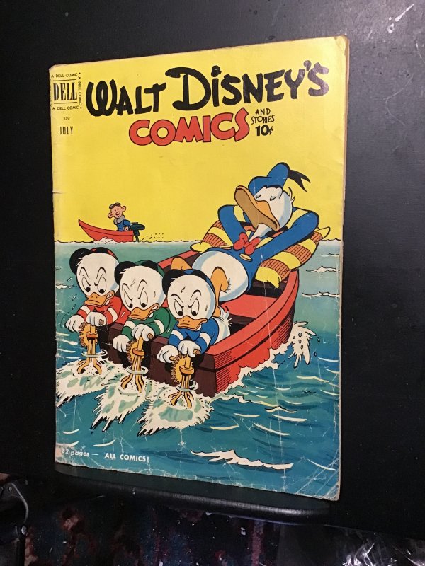 Walt Disney's Comics & Stories #130 (1951) Carl Barks motor boat cover ...