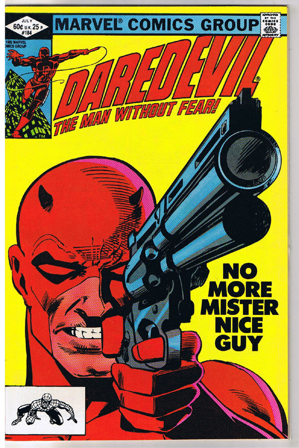 DAREDEVIL #184, NM-, DD vs Punisher, Guns, Shot, Frank Miller, more in ...