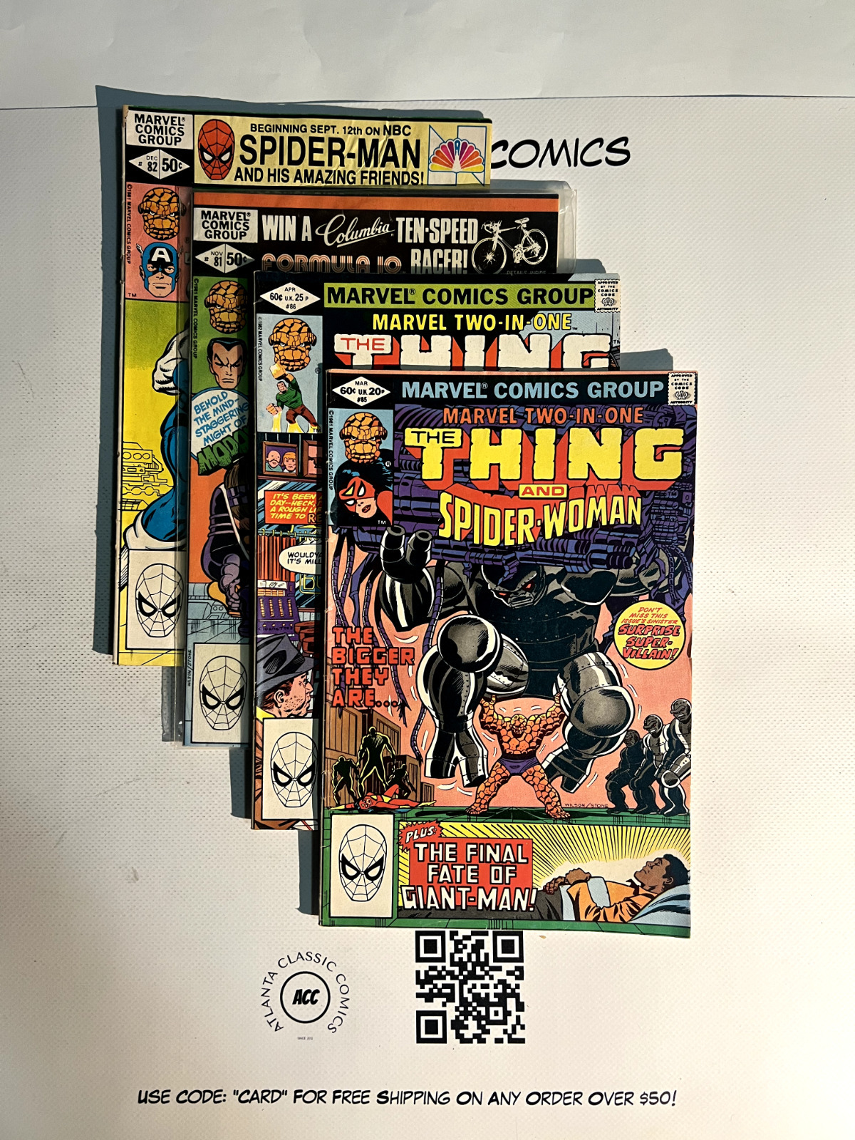 4 Marvel Two In One Marvel Comic Books # 81 82 85 86 Avengers Defenders ...