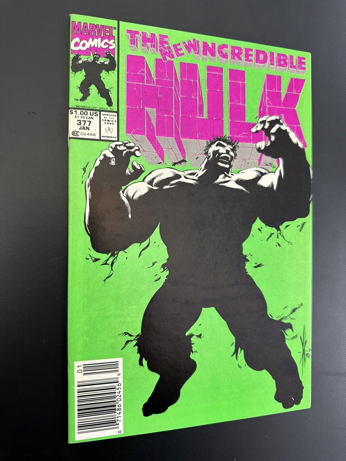 Incredible Hulk #377 VF 1st Professor Hulk. (Marvel 1991) Newsstand ...