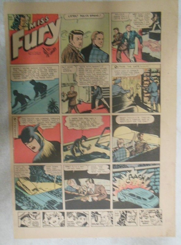 Miss Fury Sunday #206 by Tarpe Mills 3/18/1945 Size: 11 x 15 Very Rare ...