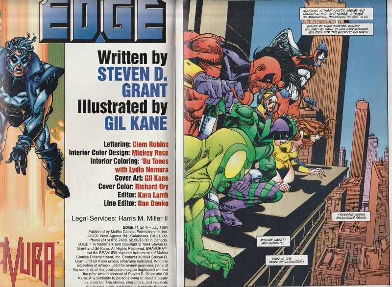 Edge (miniseries, 1994) # 1 Revenge on Renegade Heroes ! | Comic Books ...