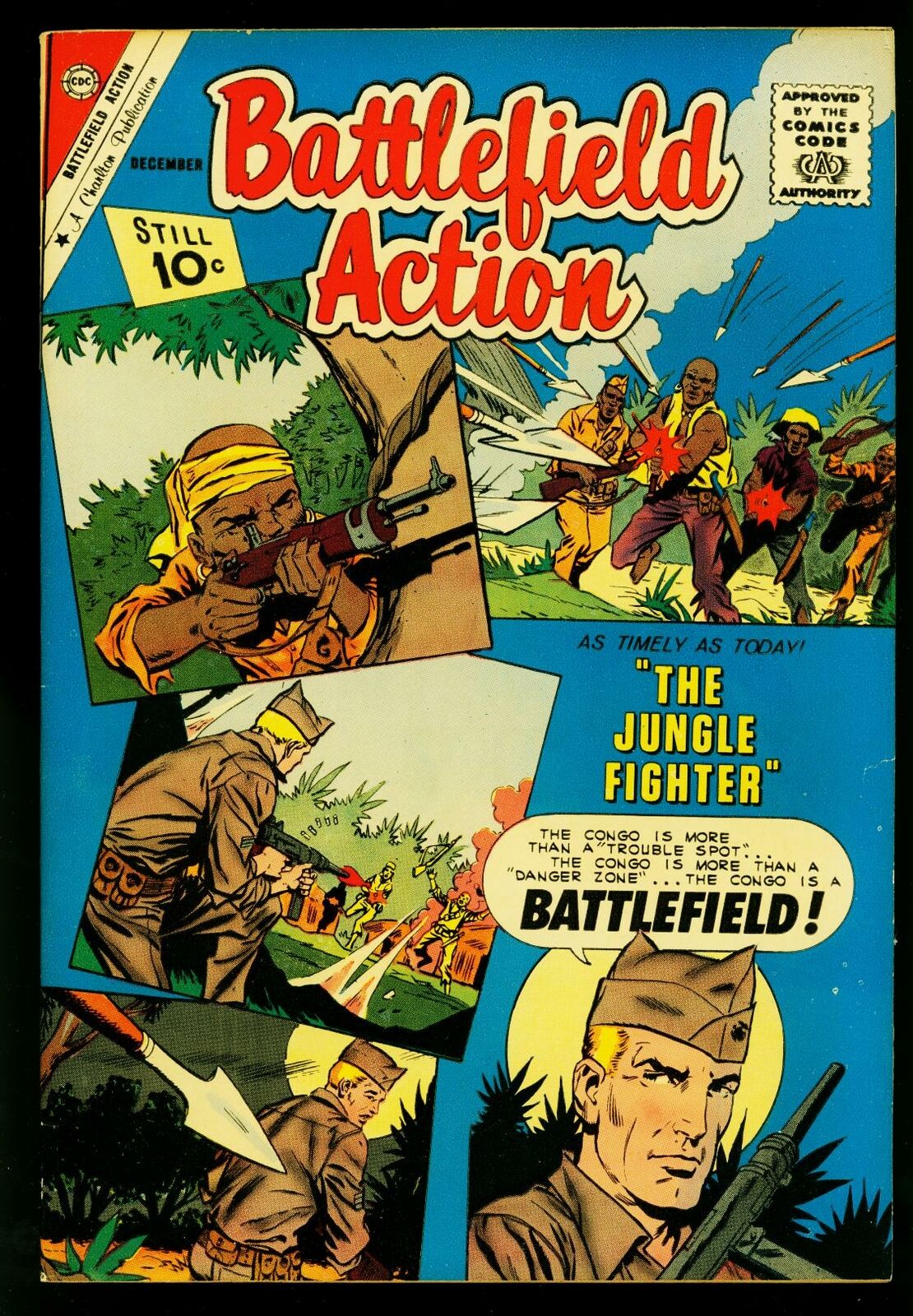 Battlefield Action #39 1961- Charlton Comics- Jungle Fighter- VF ...