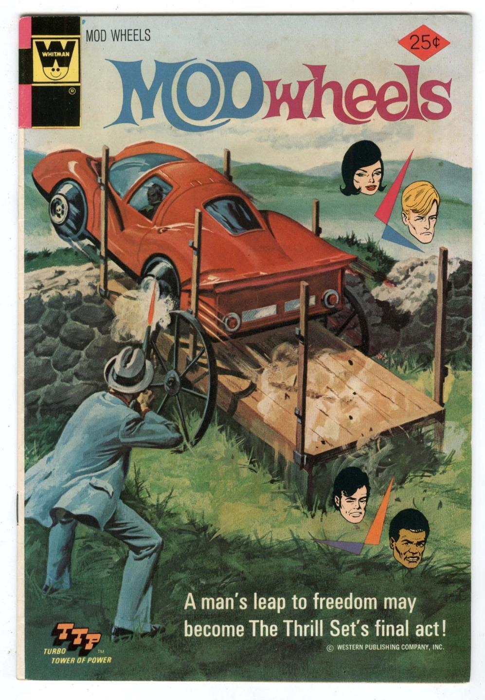 MOD WHEELS # 14 1974 Drag Races Cars Bikes Chics Bronze Age Whitman ...