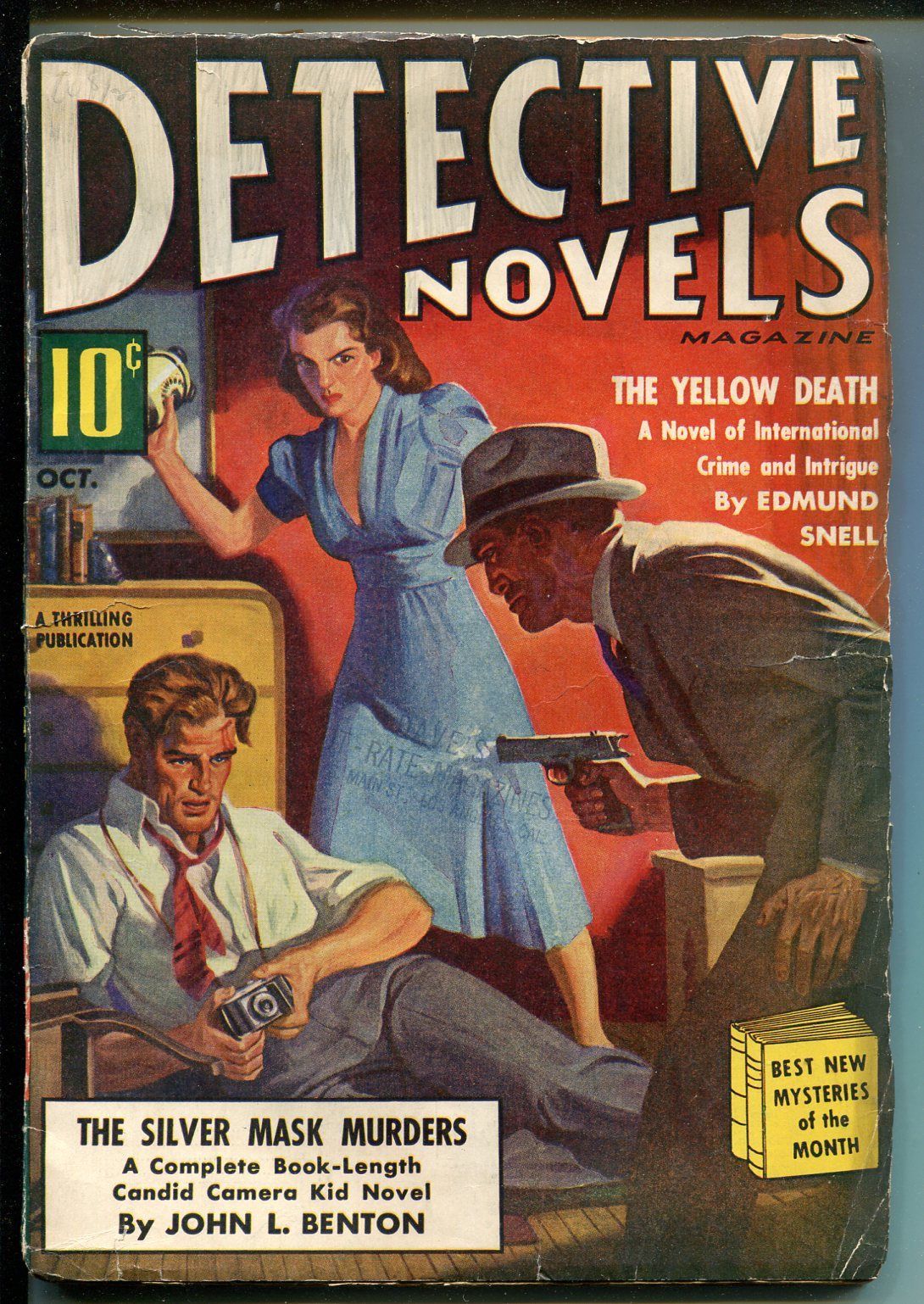 Detective Novels 10/1939-Mystery & Crime Pulp-Candid Camera Kid-Gunman ...