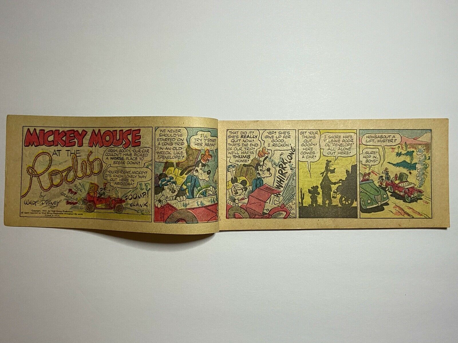 Disney Cheerios Cereal Premium 1947 Mini Comic X-4 Mickey Mouse at the ...