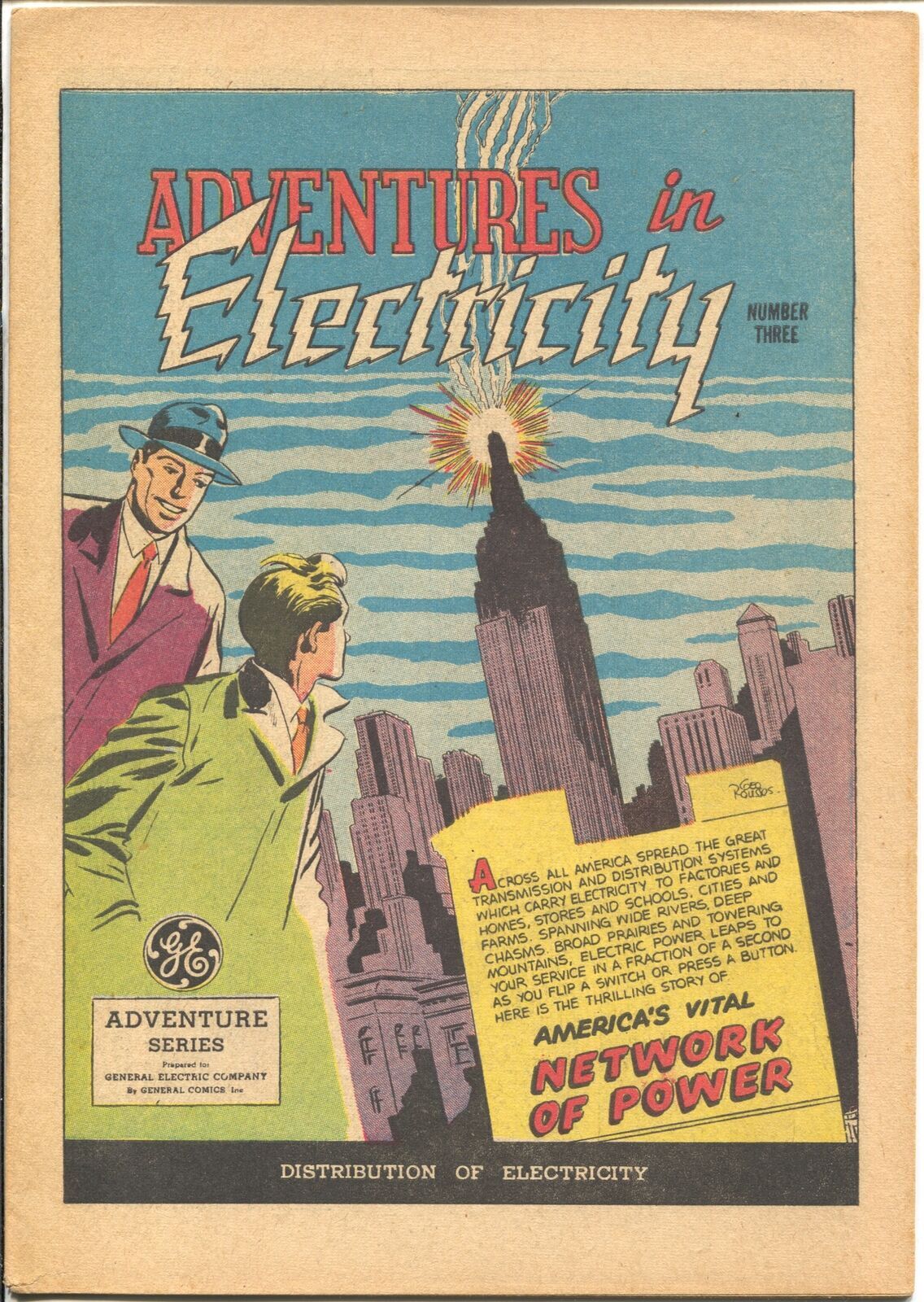Adventures in Electricity #3 1946-GE-Network of Power-Mort Meskin-VG ...