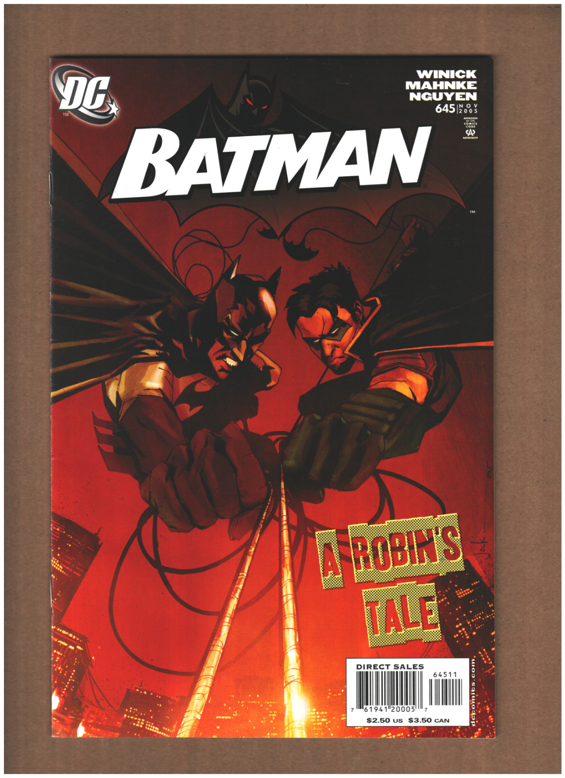 Batman #645 DC Comics 2005 Jock Cover RED HOOD JASON TODD ROBING NM- 9. ...