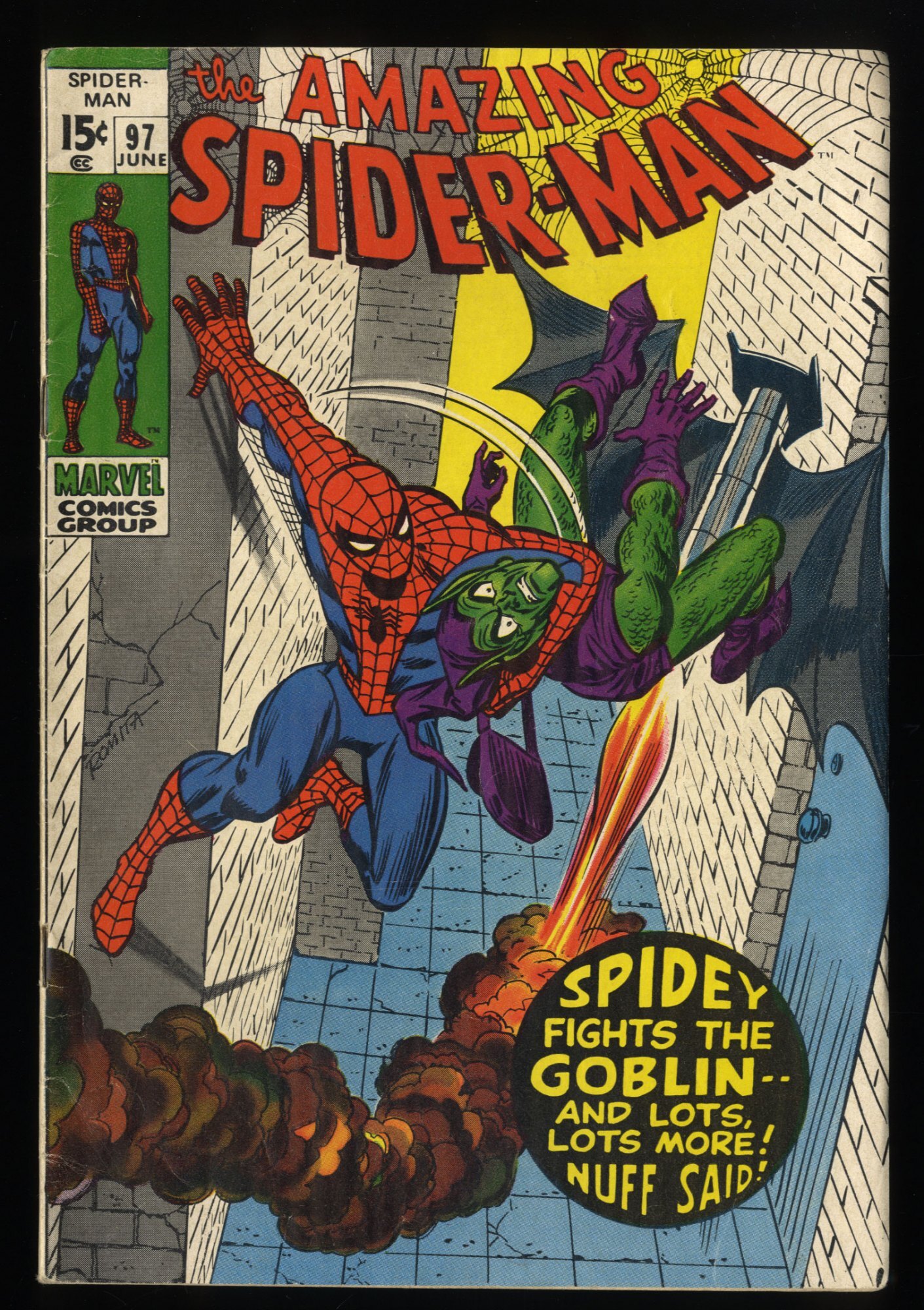 Amazing Spider-Man #97 FN+ 6.5 Drug Issue! Green Goblin! No CCA ...