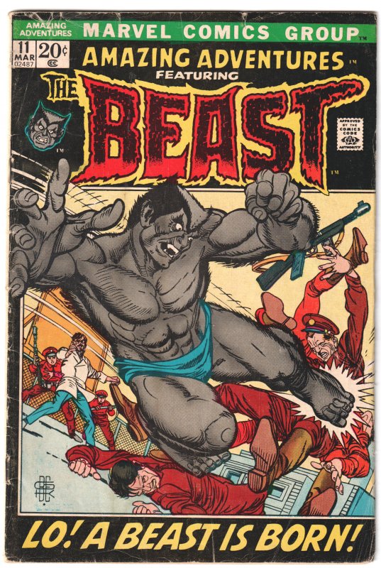 Amazing Adventures #11 (1972) Key issue! 1st appearance hairy Beast (X ...