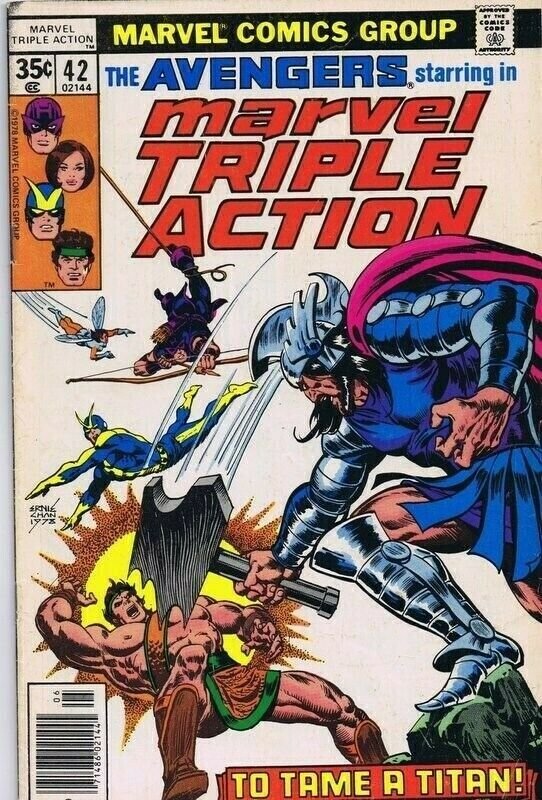 Marvel Triple Action #42 ORIGINAL Vintage 1978 Reprints Avengers 50 ...