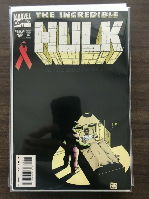 Incredible Hulk #420 Death of Jim Wilson AIDS Issue Key NM COMBINED ...