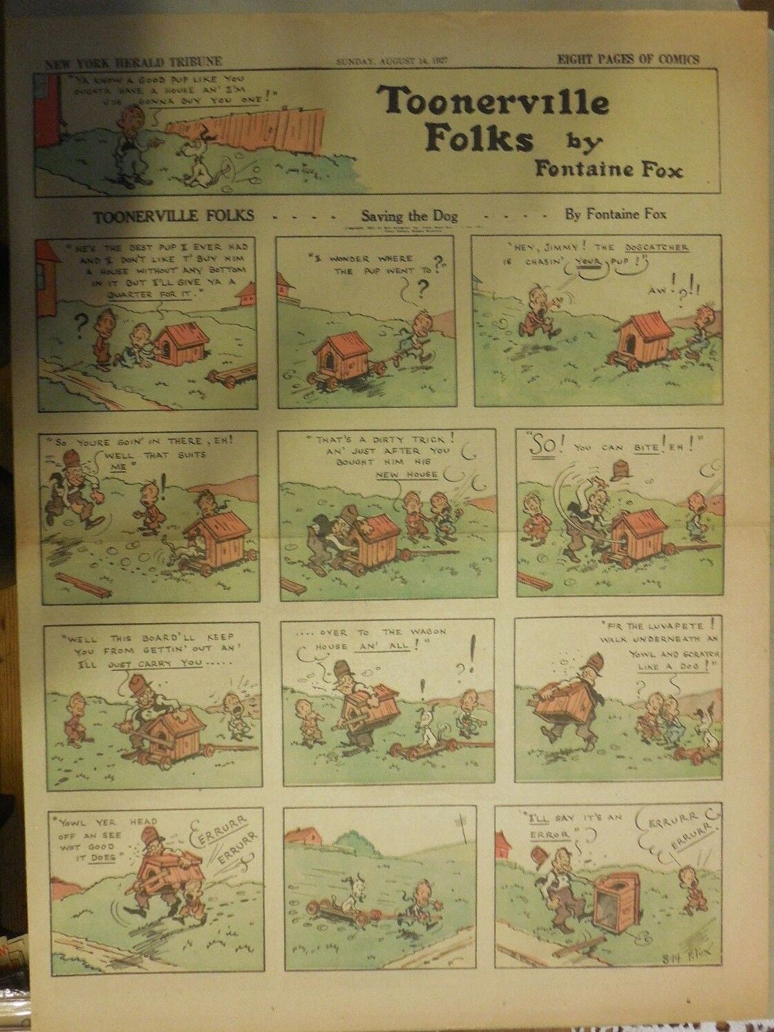 Toonerville Folks by Fontaine Fox from 8/14/1927 Full Size Color Page ...