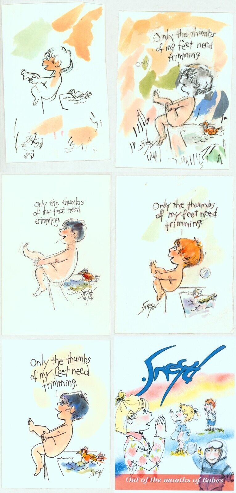 Doug Sneyd Original Art ~ Wee Whimsy Out of the Mouths of Babes Concept ...