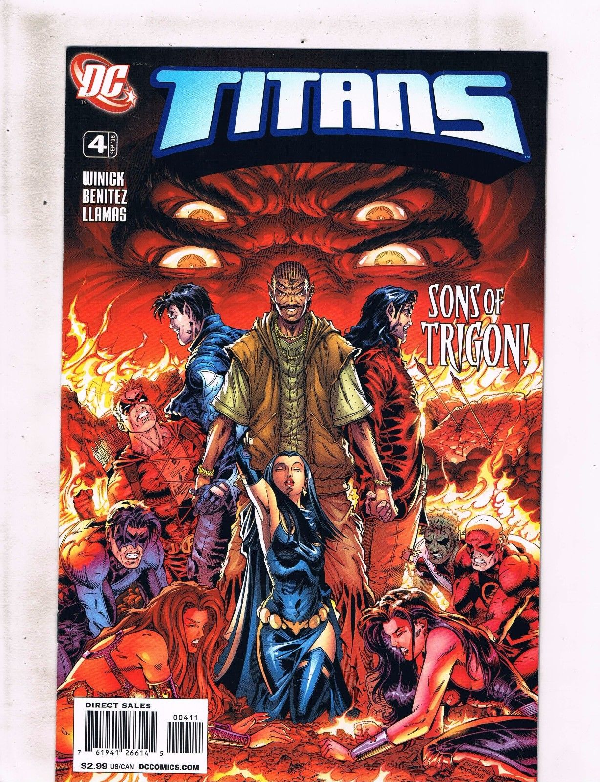 Lot of 5 Titans DC Comic Books #1 2 3 4 5 Trigon Nightwing Starfire ...