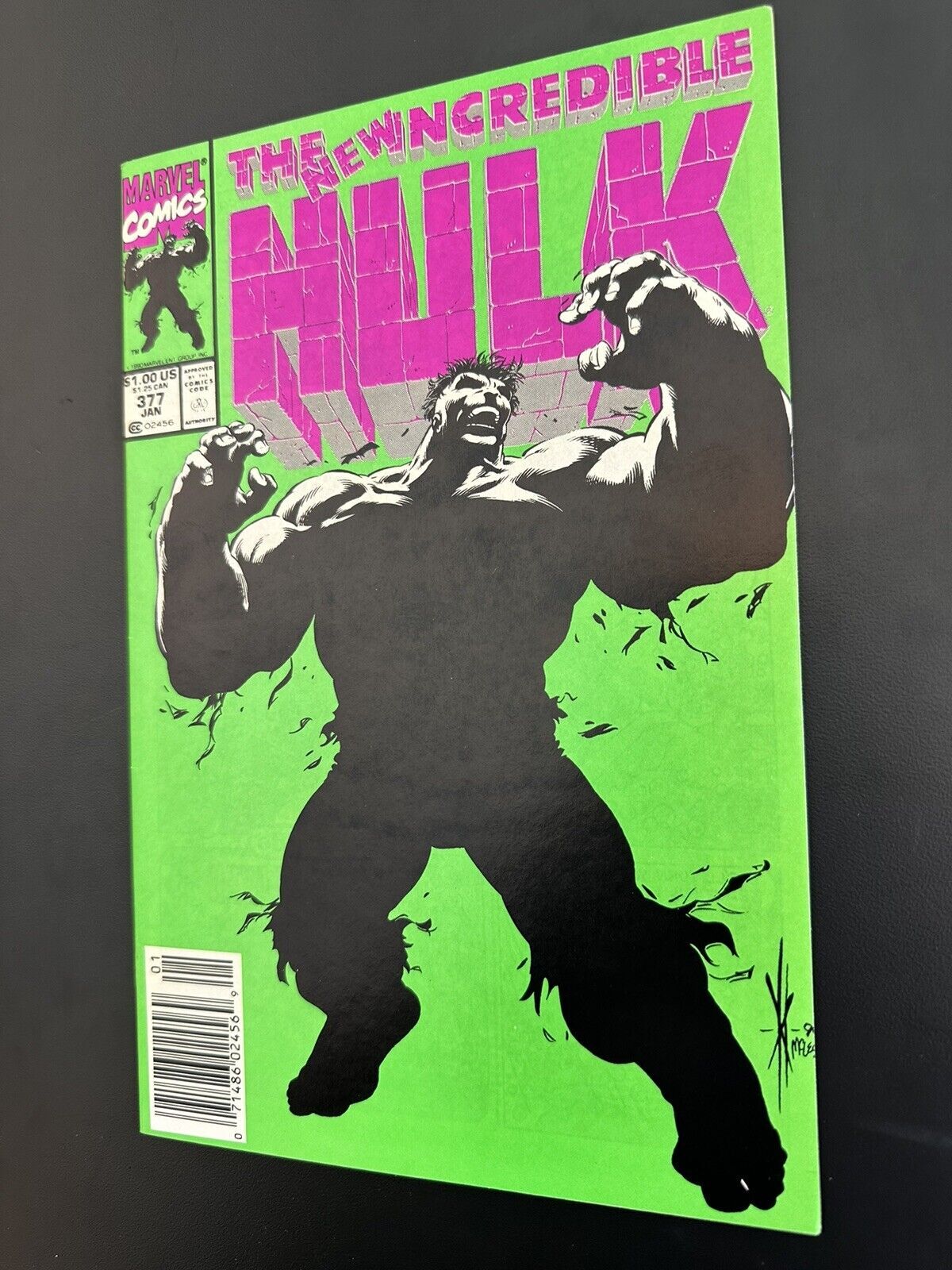 Incredible Hulk #377 VF 1st Professor Hulk. (Marvel 1991) Newsstand ...