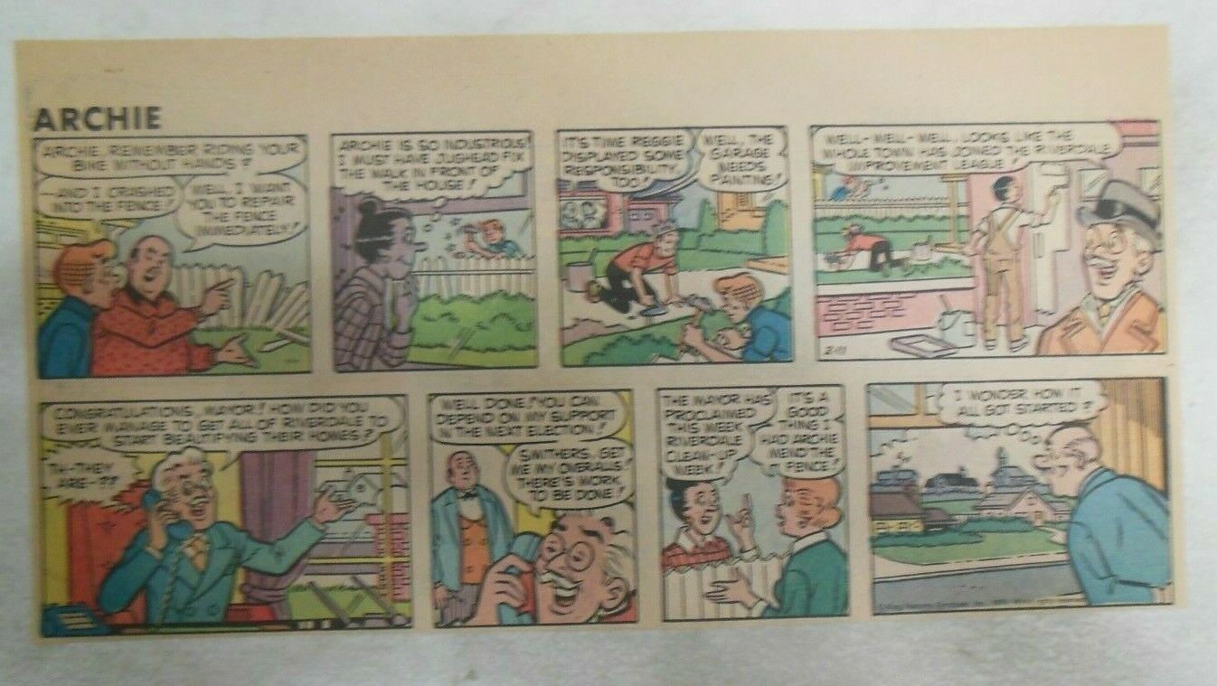 (24) Archie Sunday Pages by Dan DeCarlo from 1979 All Thirds Color ...
