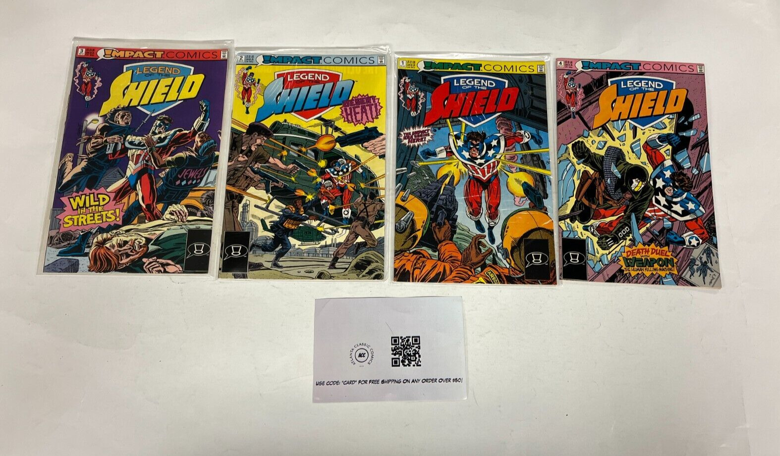 4 Legend of the Shield Impact Comics books # 1 2 3 4 2 JW29 | Comic ...