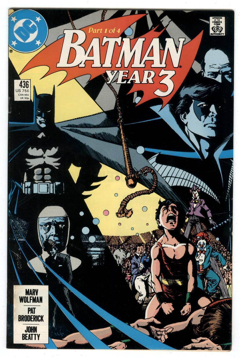 Batman #436 Aug 1989-1st App Tim Drake as Robin-Origin Dick Grayson-DC ...