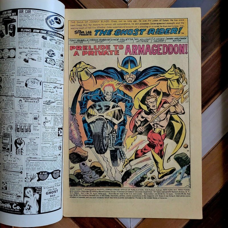 GHOST RIDER #17 FN (Marvel 1976) CHAMPIONS crossover feat SON of SATAN ...