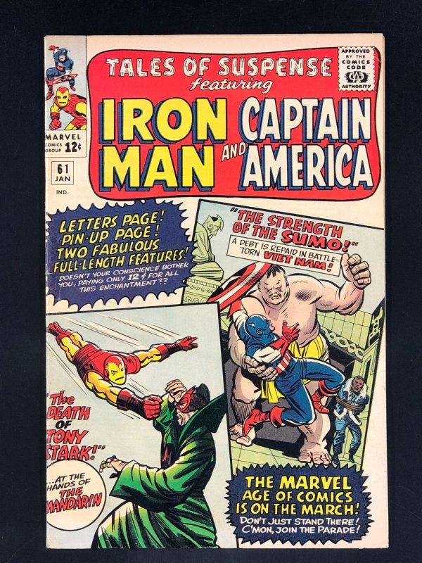 Tales of Suspense #61 (1965) FN/VF Mandarin Appearance, Iron Man Pin-Up ...