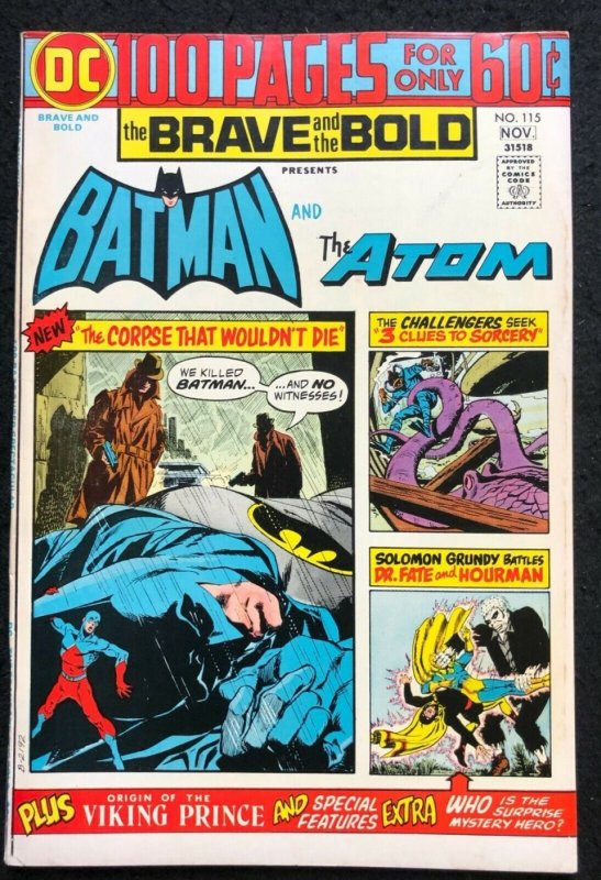 DC 100 Page Super Spectacular (1974) #80 Brave and the Bold #115 Batman ...
