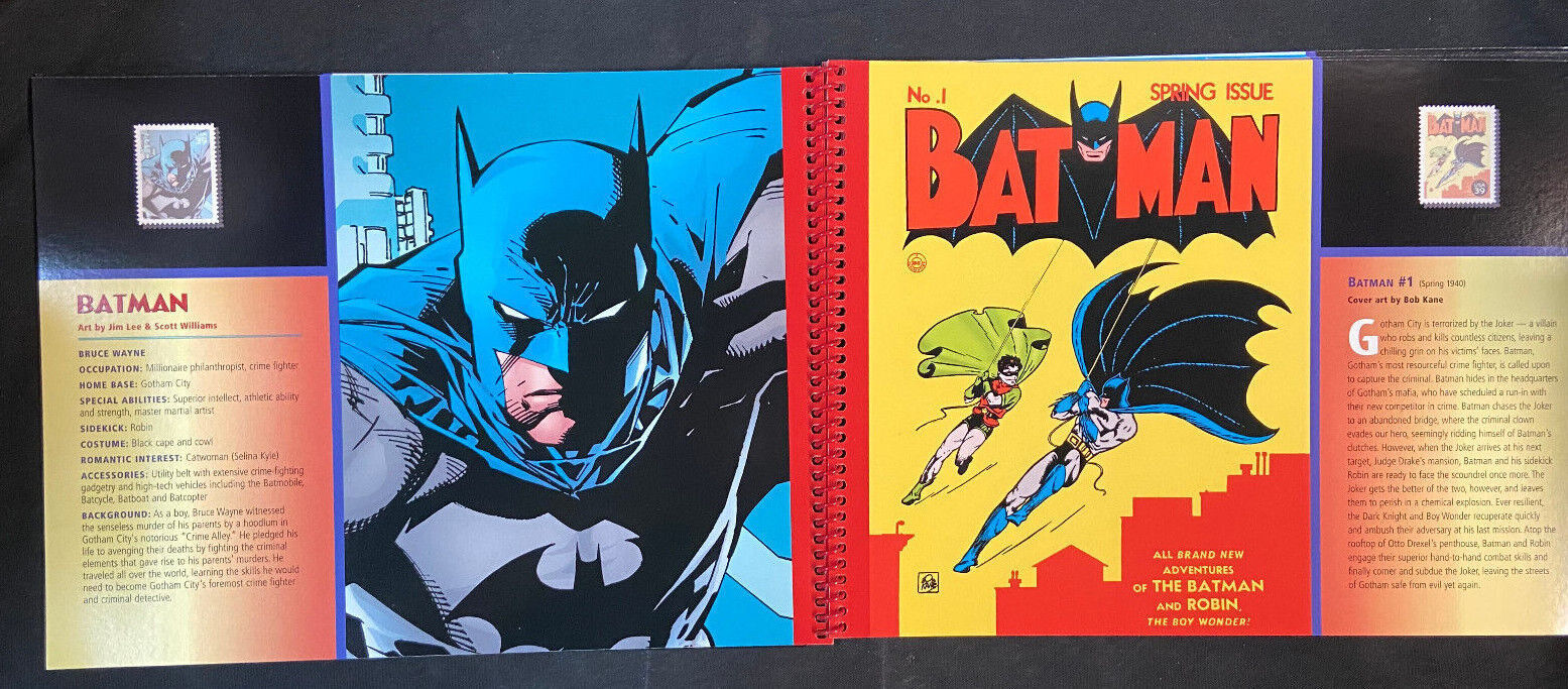 Comic Book Icons on Stamps Booklet With DC Superhero Unused Stamps ...