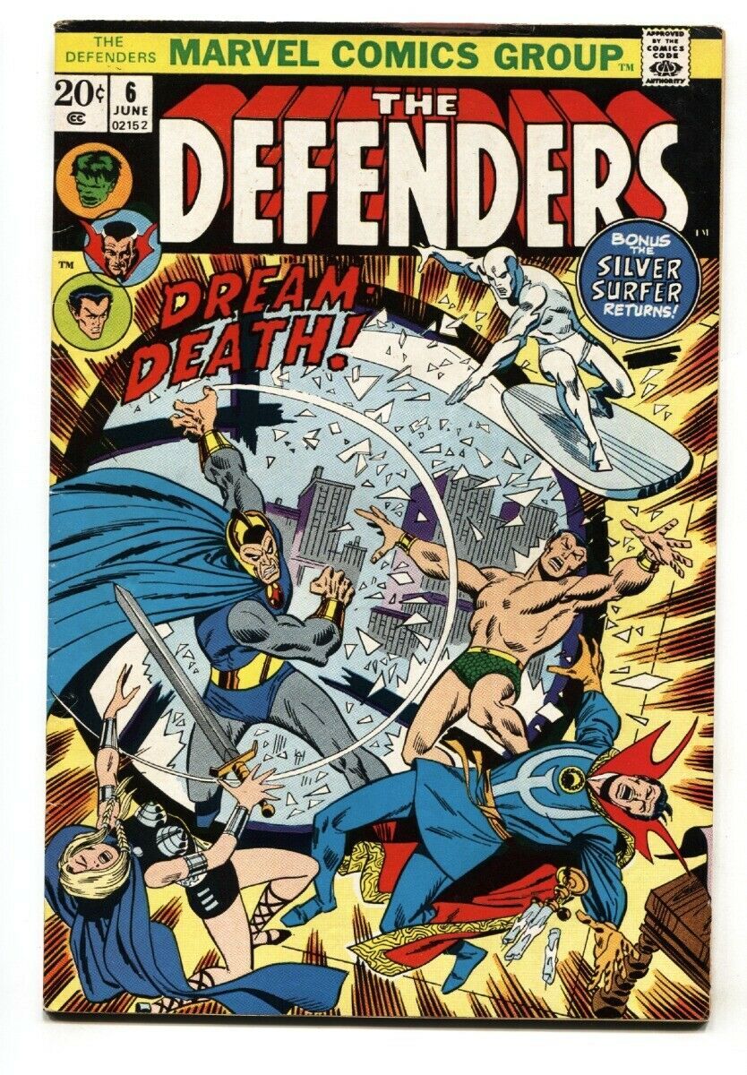 THE DEFENDERS #6 comic book 1973 Valkyrie -Silver Surfer FN | Comic ...