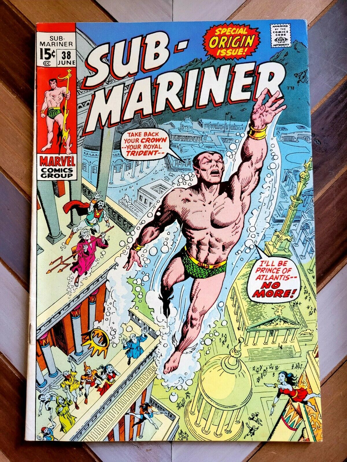 Sub-Mariner #38 VF (Marvel 1971) Origin story of Namor, King of ...