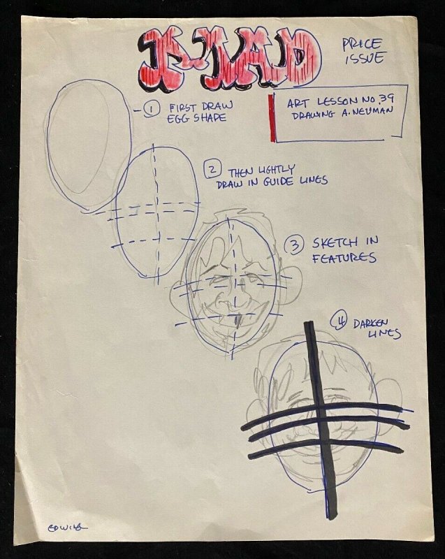 Duck Edwing Original Alfred E Neuman comic gag art - MAD Magazine ...