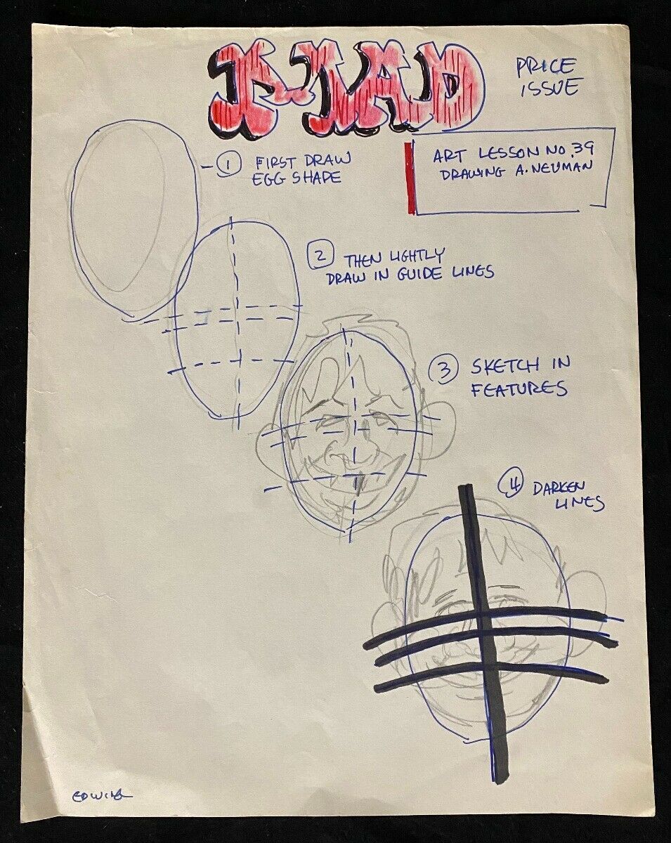 Duck Edwing Original Alfred E Neuman comic gag art - MAD Magazine ...