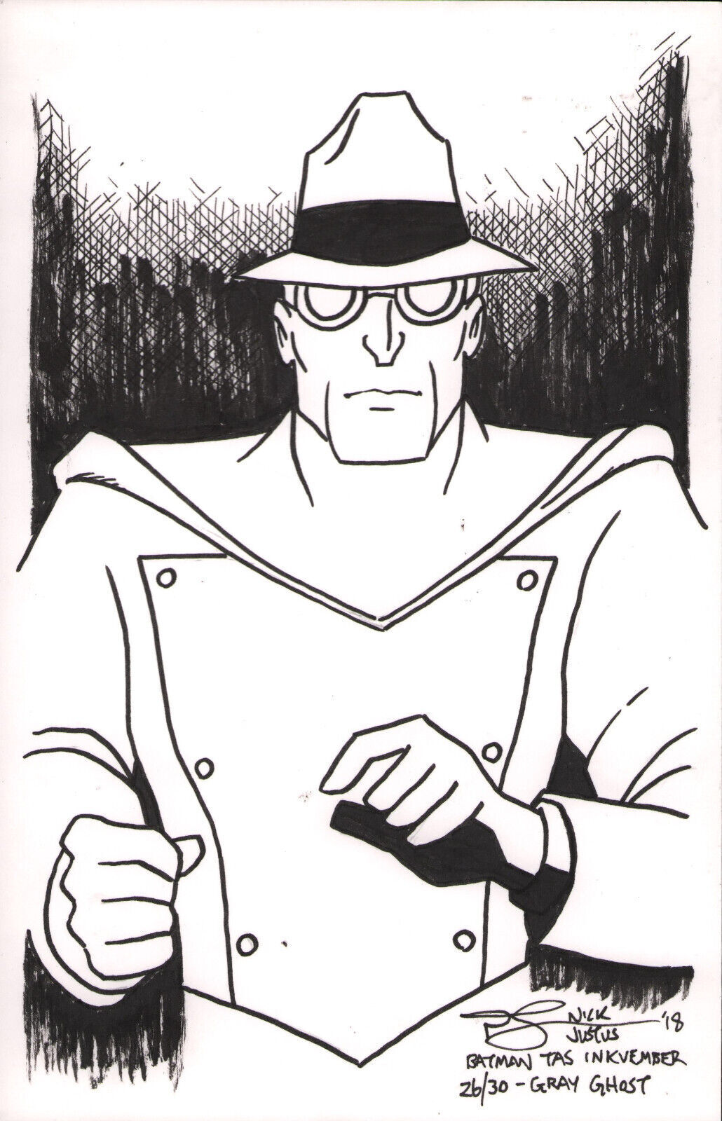 Gray Ghost BTAS Commission in Bruce Timm Style - Signed Art by Nick ...