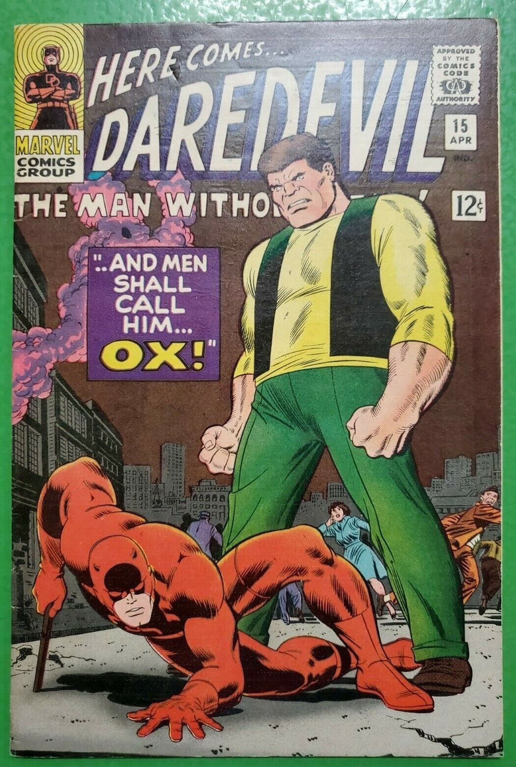 Daredevil #15 1st App of Ox Stan Lee John Romita 1966 MARVEL FN | Comic ...