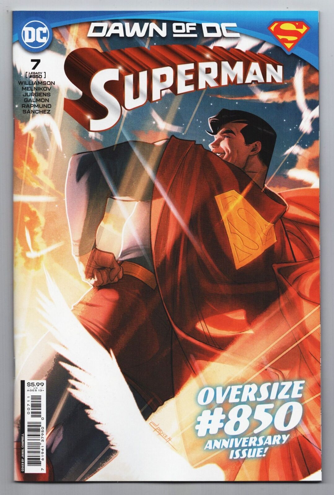 Superman #7 [Legacy #850] Cvr A Jamal Campbell (DC, 2023) NM | Comic ...