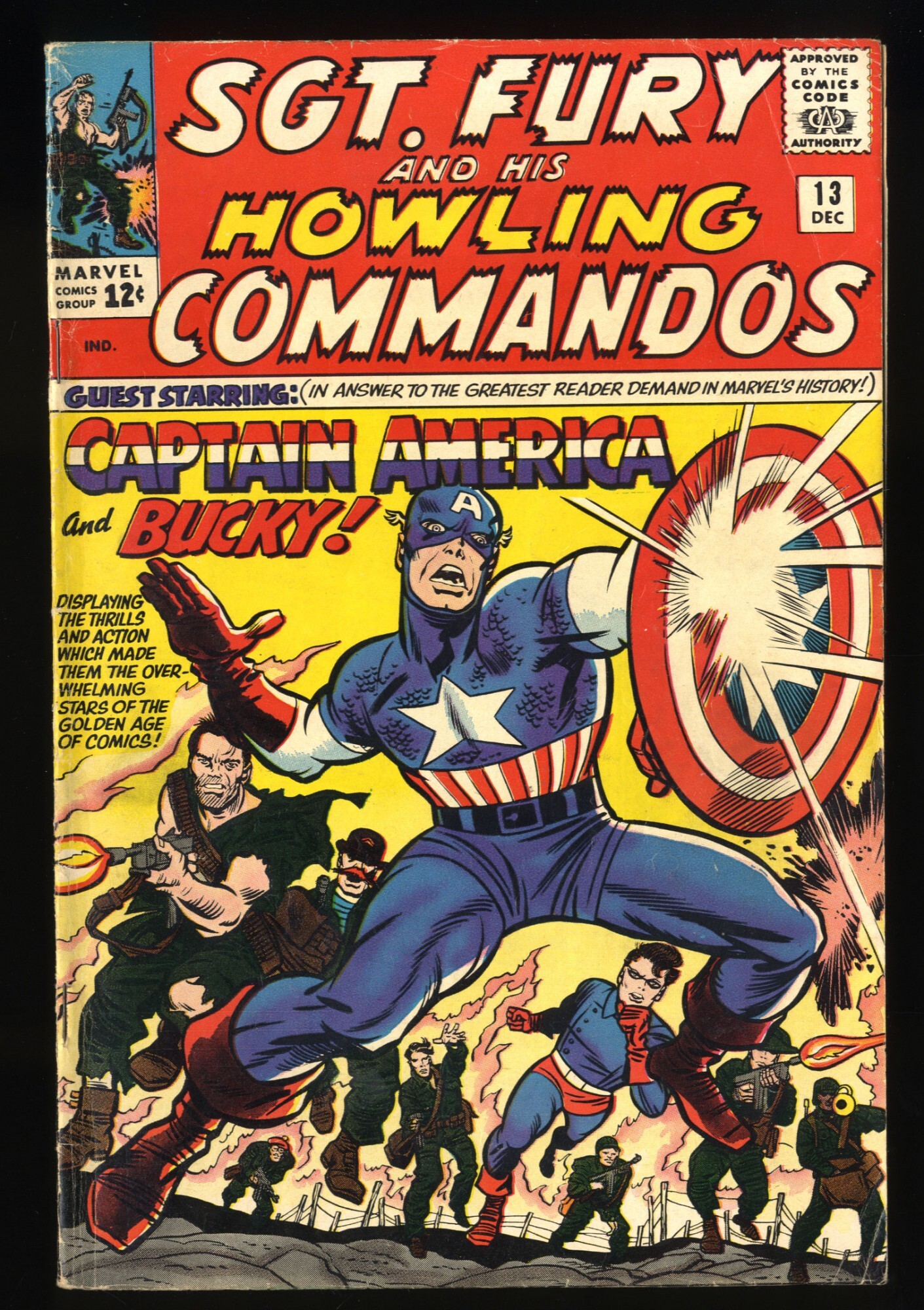 Sgt. Fury and His Howling Commandos #13 VG+ 4.5 Captain America ...